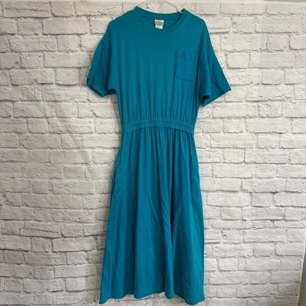 L.L. Bean | Dresses | Vintage Ll Bean Large Womens Dress Midi Jersey ...